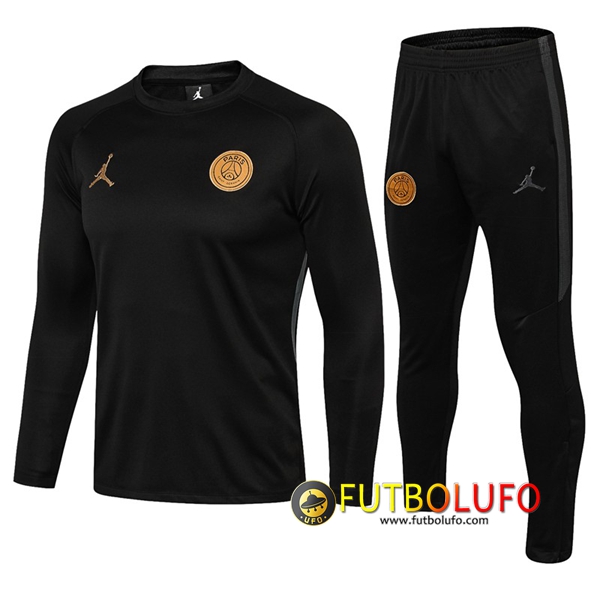 Nueva Chandal del Jordan PSG Dorado/Negro 2018 2019 Sudadera ...