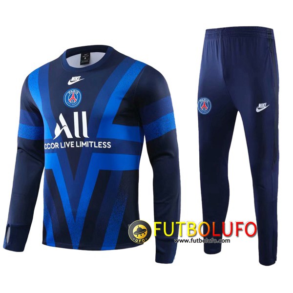Nueva Chandal del Paris PSG ALL Azul 2019 2020 Sudadera + Pantalones