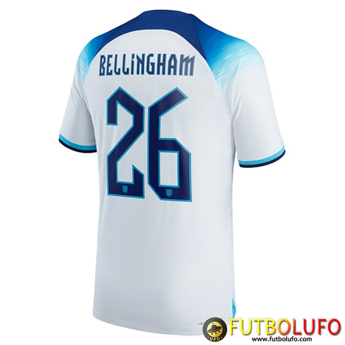 Todo Camiseta Nacional Inglaterra (BELLINGHAM #26) 2022/2023 Primera