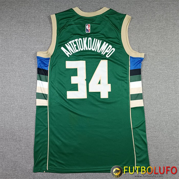 Venta Camisetas Milwaukee Bucks (ANTETOKOUNMPO #34) 2022/23 Verde