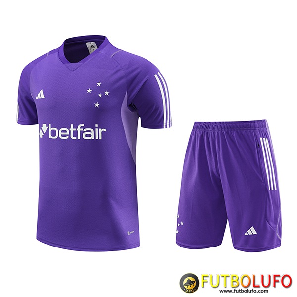 Replica Camiseta Entrenamiento + Cortos Cruzeiro Violeta 2023/2024 -02