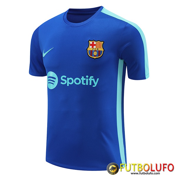 Replicas Camiseta Entrenamiento FC Barcelona Azul 2023/2024 -03