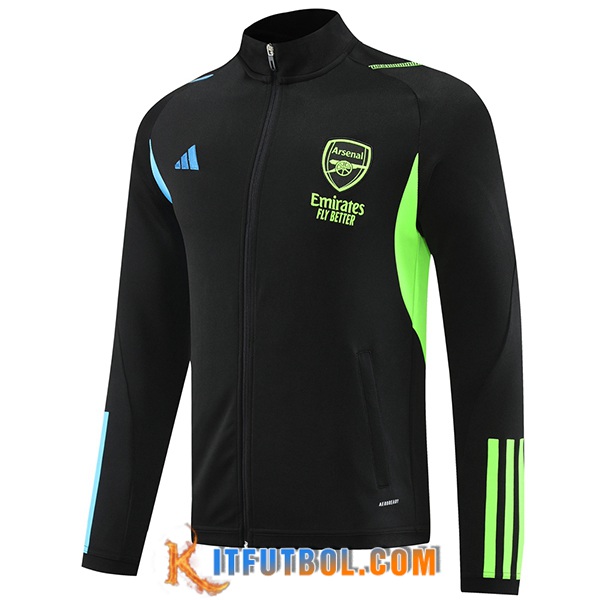 Paginas Para Comprar Chaquetas Futbol FC Arsenal Negro/Verde 2023/2024