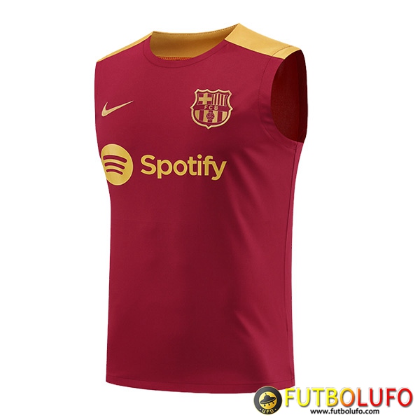 Nuevas Chalecos De Futbol FC Barcelona Rojo/Amarillo 2024/2025